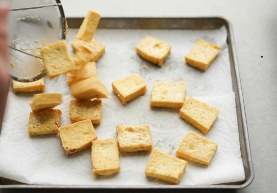 Vietnamese Fried Tofu with Tomato Sauce - Dau Sot Ca Chua