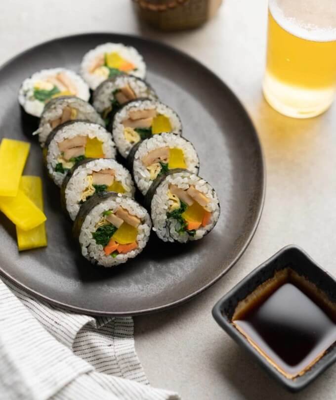 Korean Seaweed Rice 'Sushi' Rolls (Kimbap Recipe)